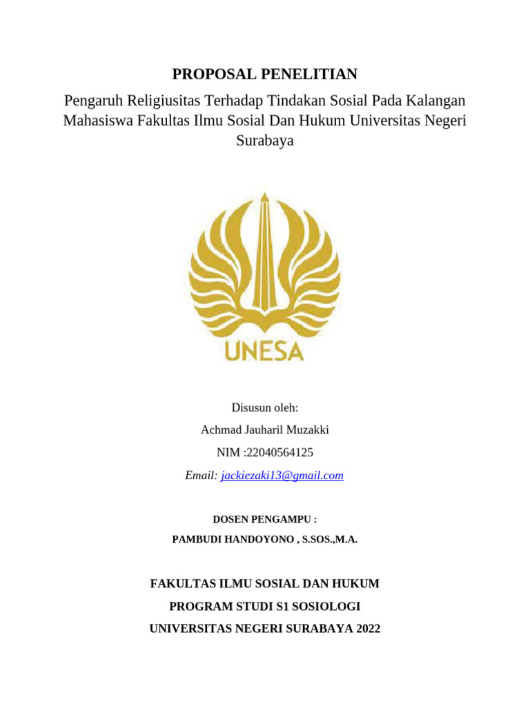 Religiusitas dan Tindakan Sosial Mahasiswa | PDF