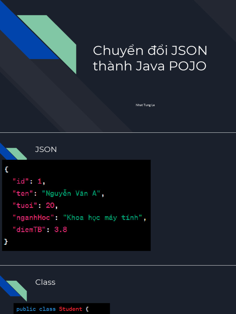07 06. Chuyen Doi JSON Sang Doi Tuong Java POJO 1 | PDF