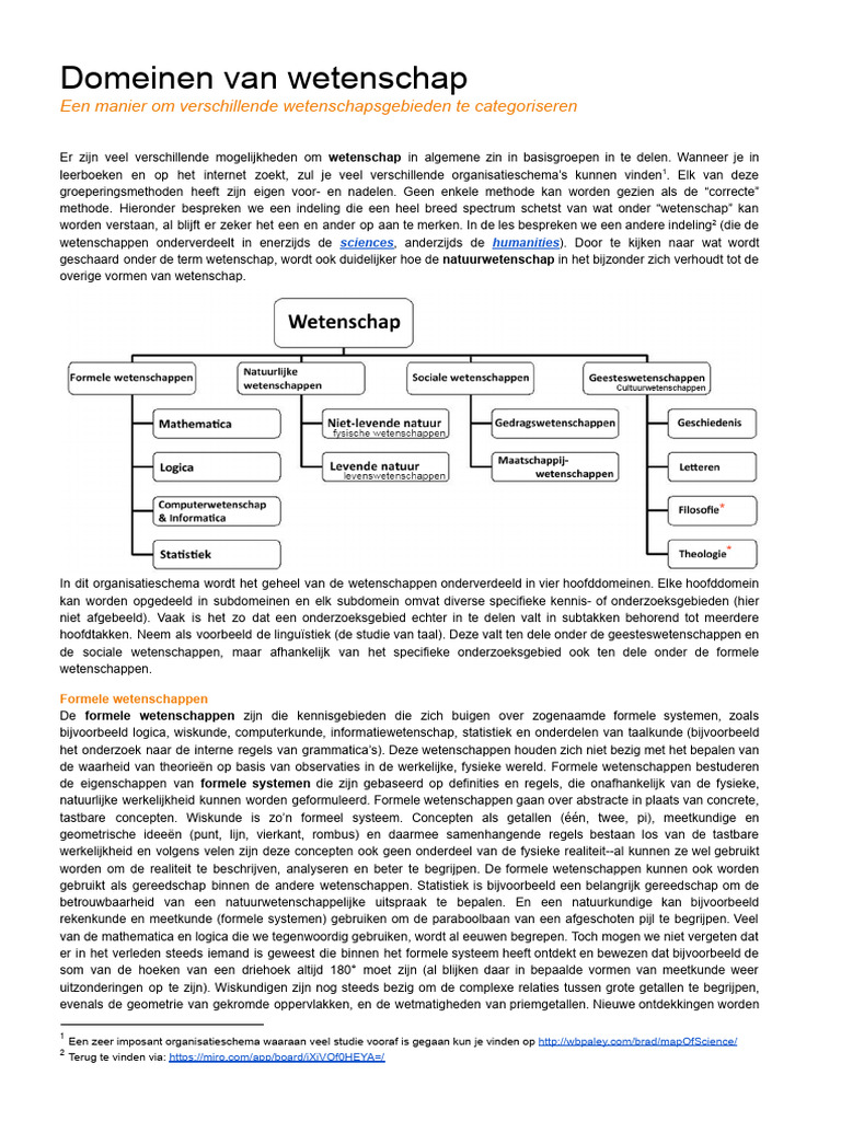 Domeinen Van Wetenschap | PDF