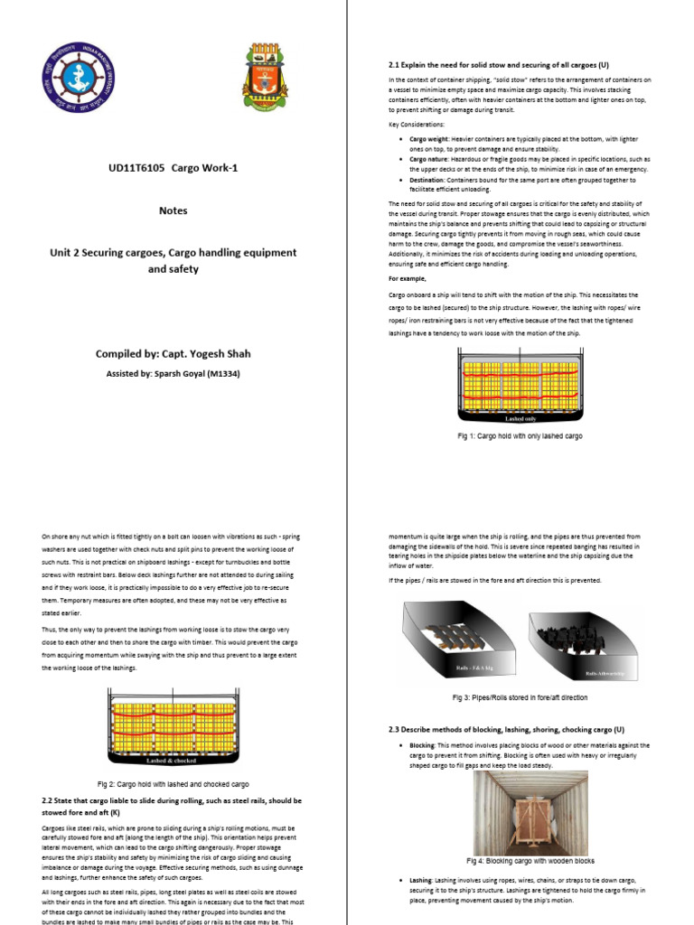 Cargo Securing Techniques for Safety | PDF | Crane (Machine) | Cargo