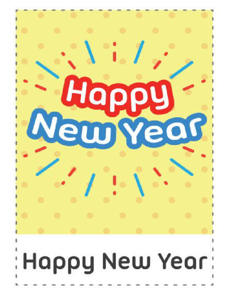 New Year Flashcard | PDF
