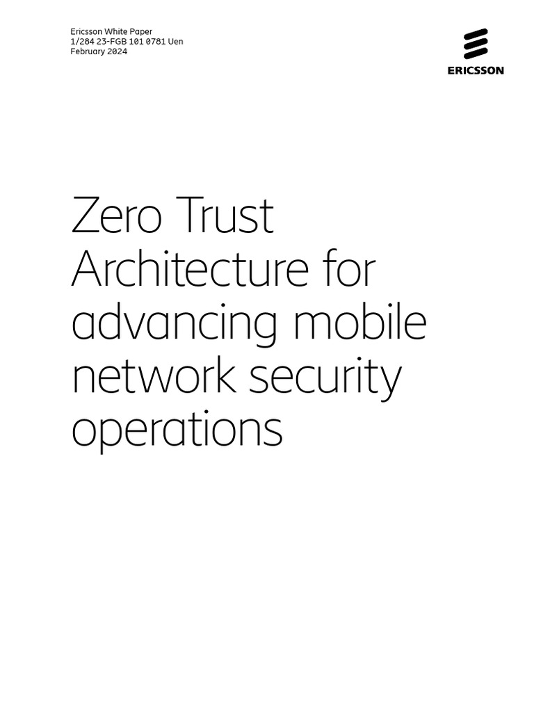 Mobile Network zero-trust-architecture | PDF | Computer Security | Security