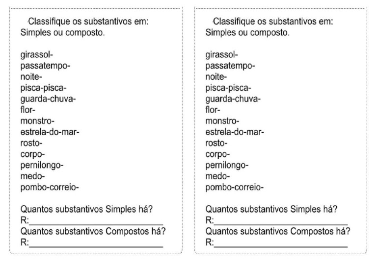 Substantivo Simples e Composto | PDF