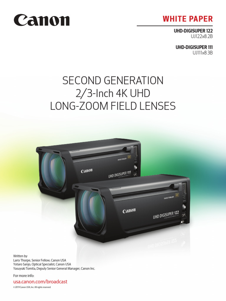 4K Box Lenses White Paper-1 | PDF | Zoom Lens | Camera Lens