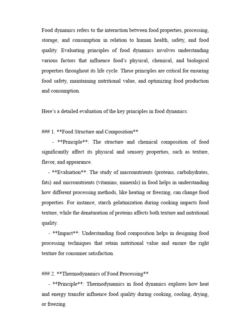 Food Dynamics | PDF | Foods | Nutrition