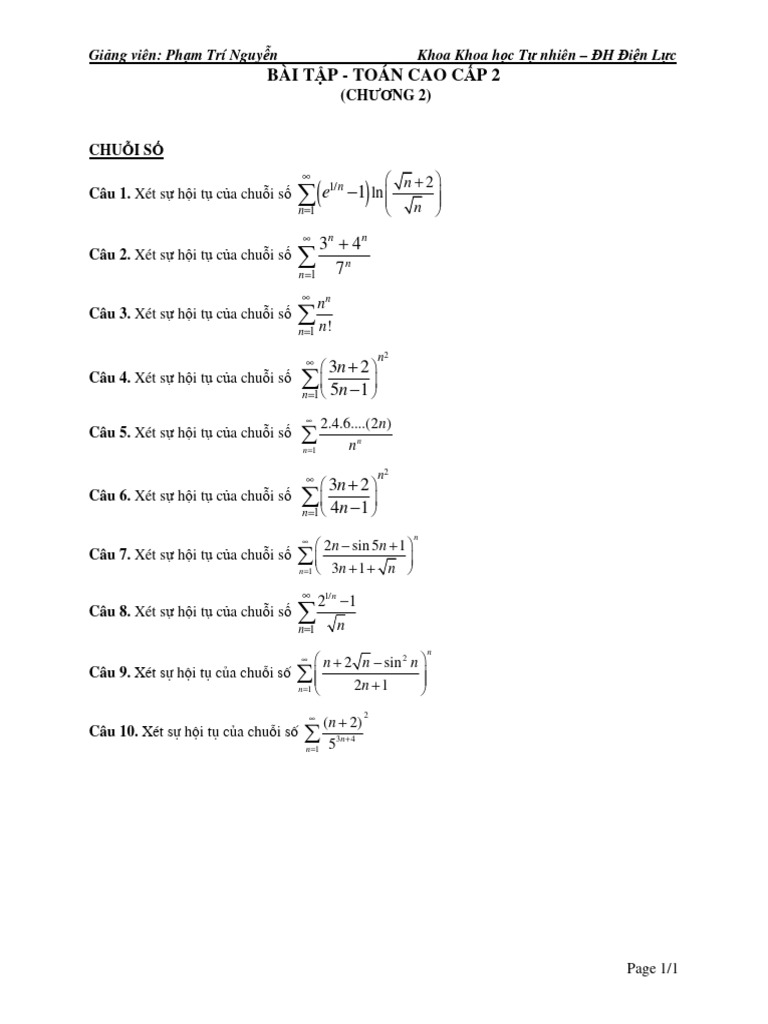 Bai tap chuong 2 | PDF