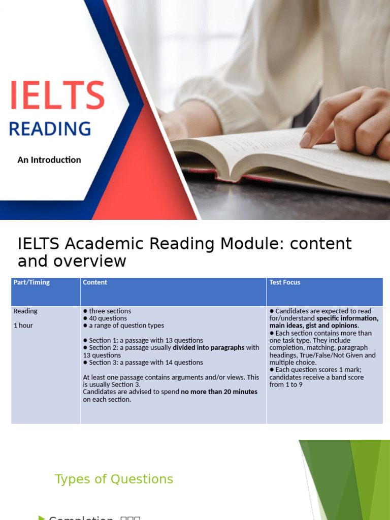 IELTS Reading Overview | PDF