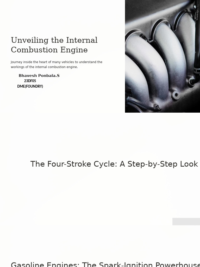 Unveiling The Internal Combustion Engine | PDF | Engines | Internal ...