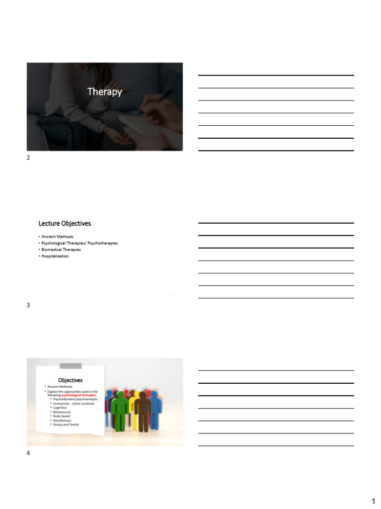 LECTURE 11 - Therapy | PDF | Psychotherapy | Cognitive Therapy