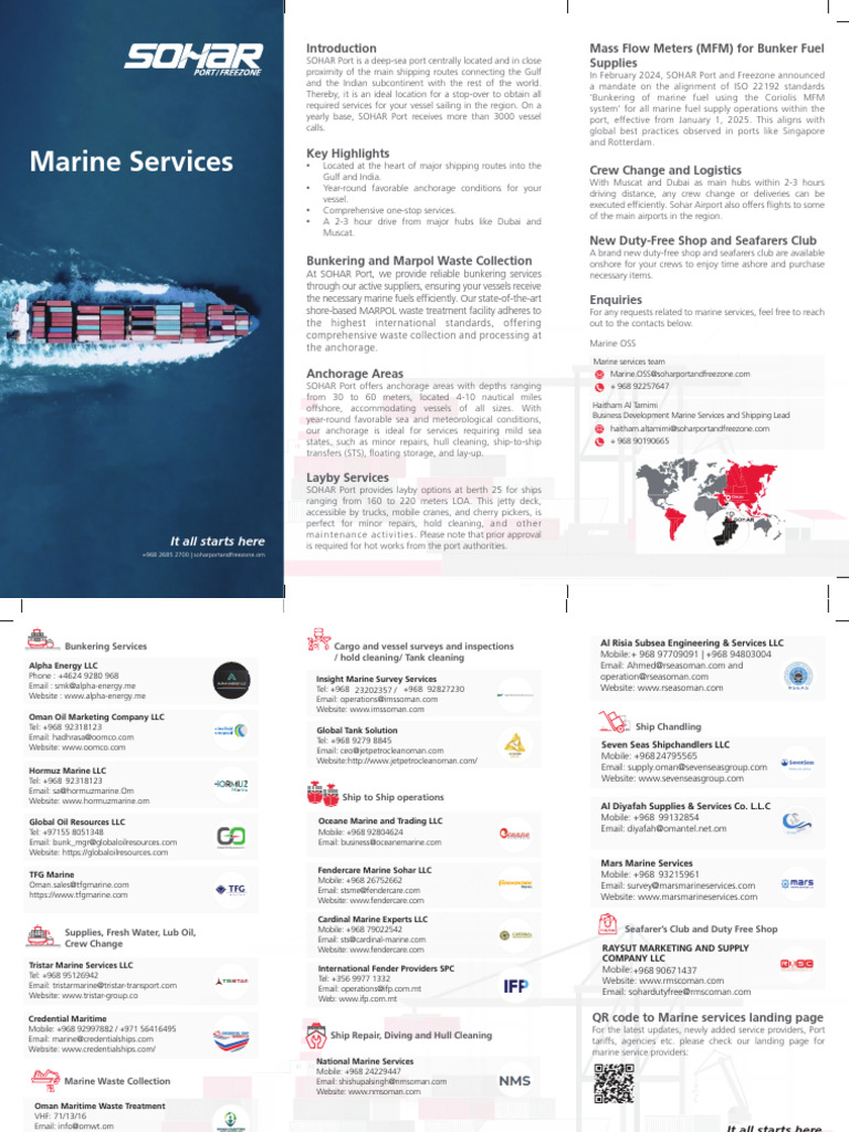 Marine Services Brochure 2024 01 | PDF | Ships | Shipping