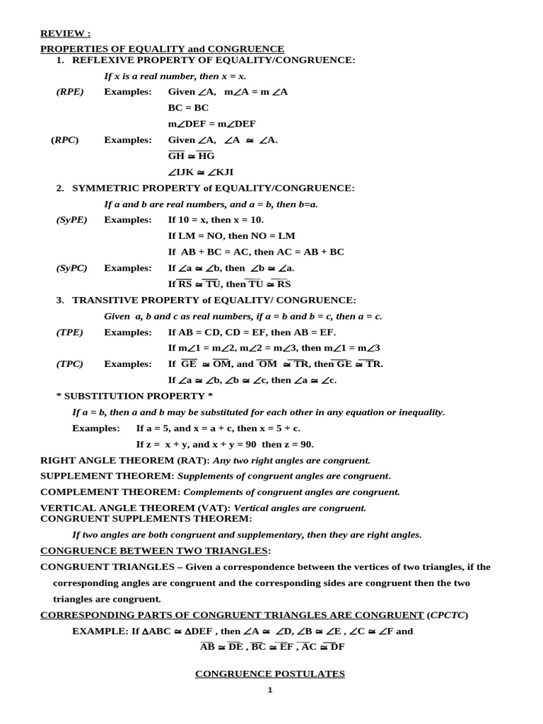 Properties of Parallelogram Without Proof | PDF | Rectangle | Triangle