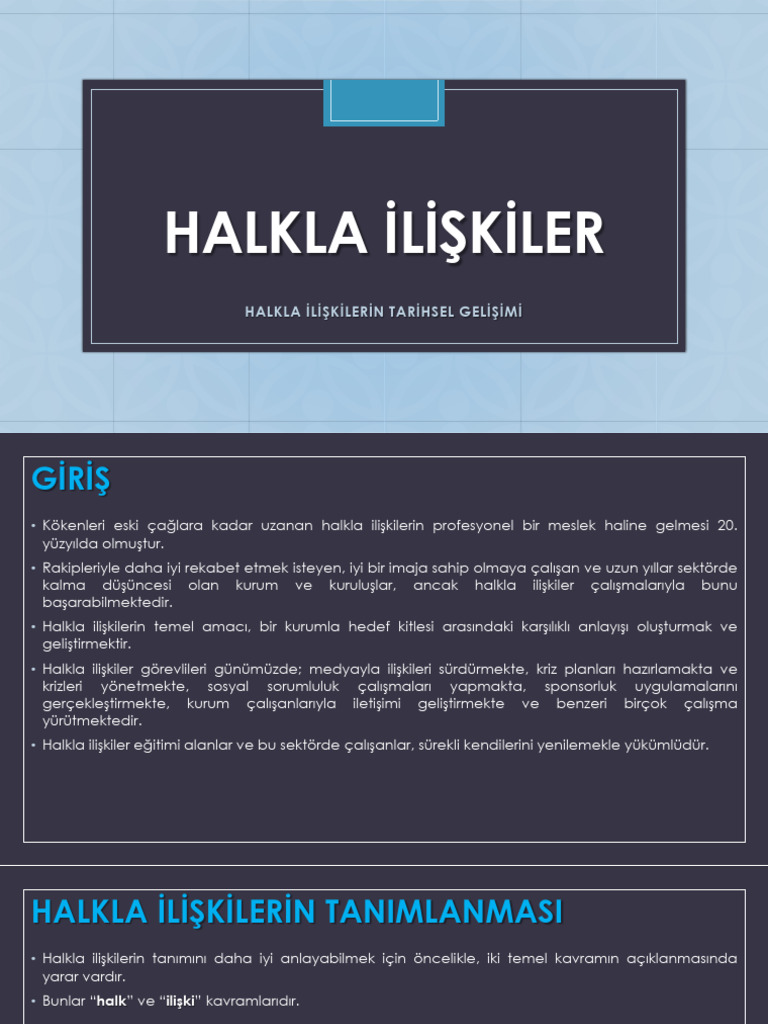 Halkla Iliskiler Tum | PDF