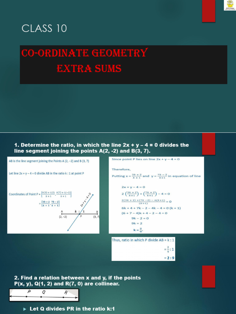 CoordinateGeometry-Extra Sums | PDF