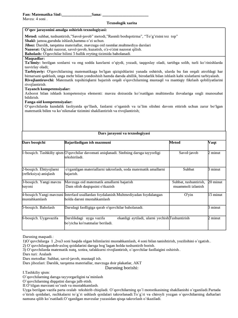 Matem 2-Chorak Ytt | PDF