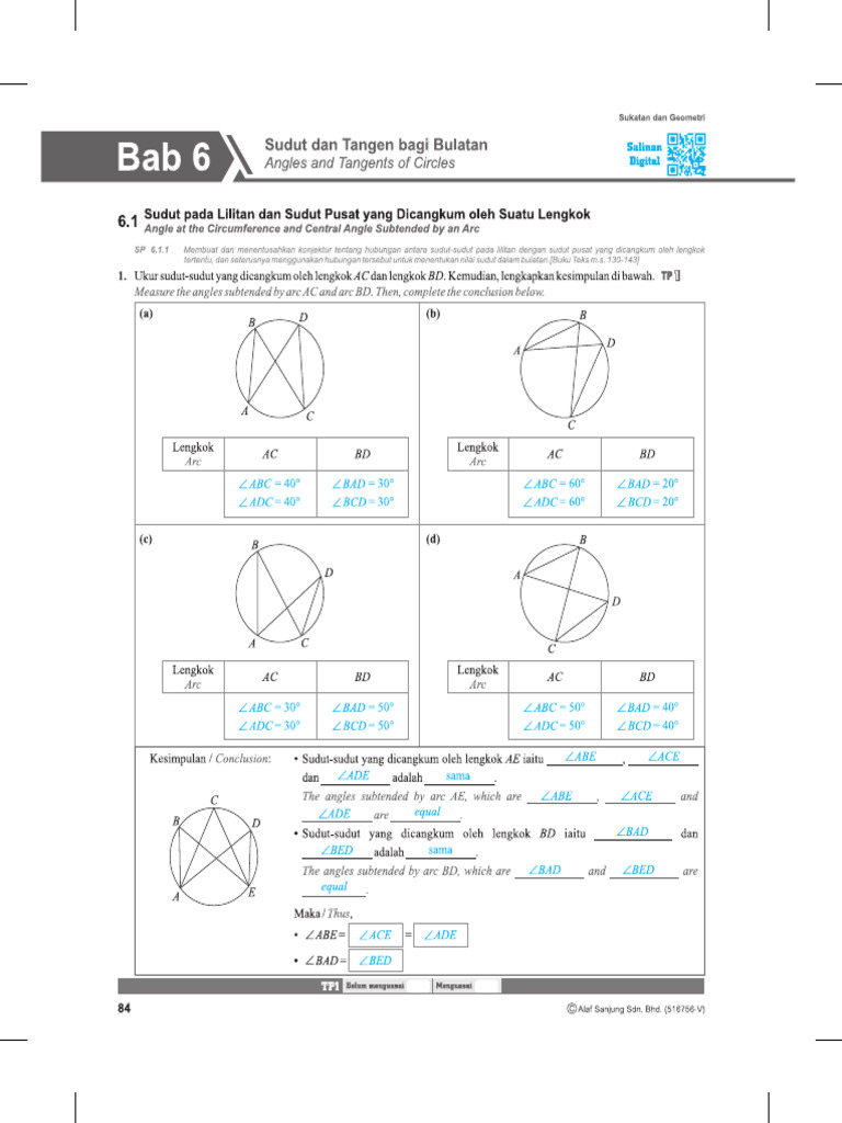 84-110 Bab 6 Sudut Dan Tangen Bagi Bulatan | PDF
