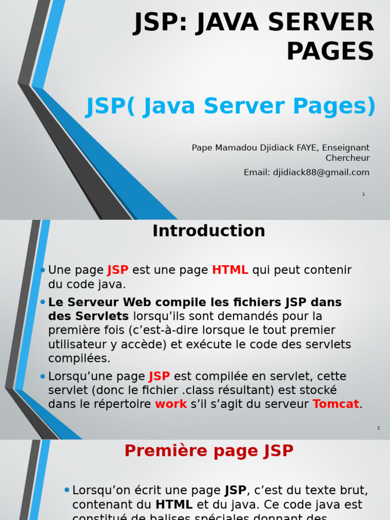 Chapitre 4_JSP | PDF | Langage de balisage | Programmation informatique