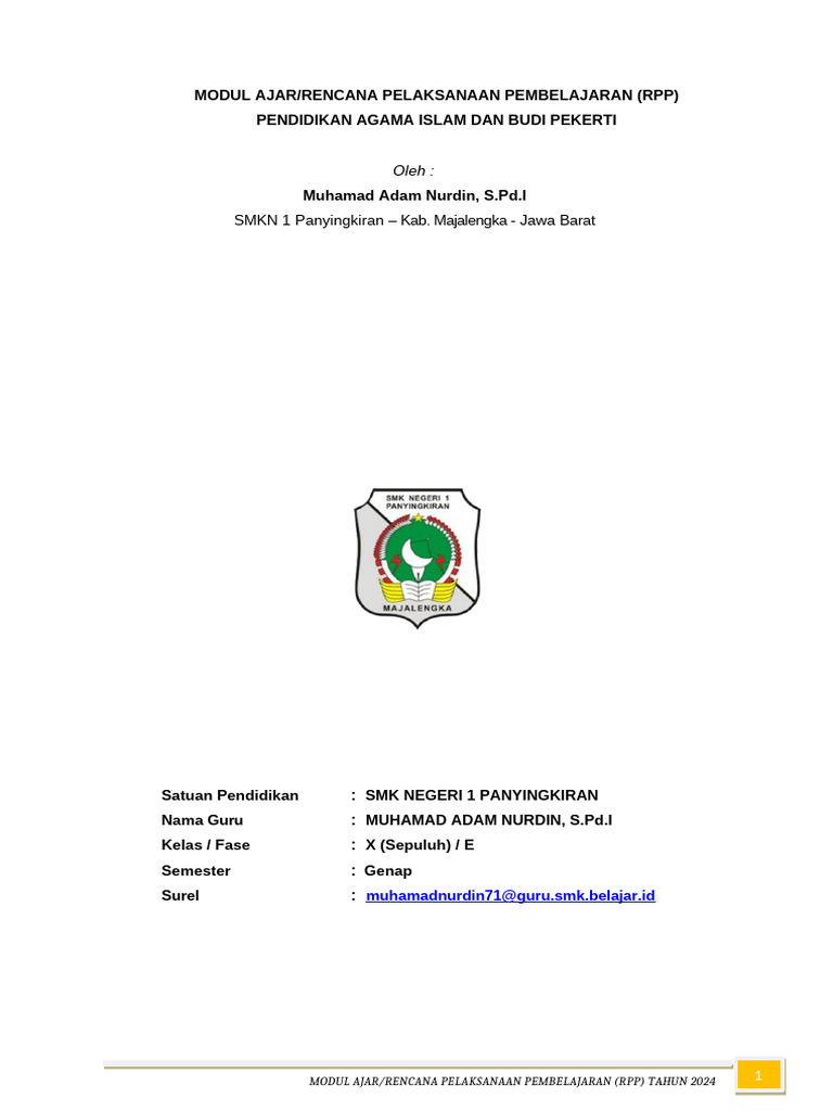 Modul Ajar PAIBP Elemen Al Quran | PDF