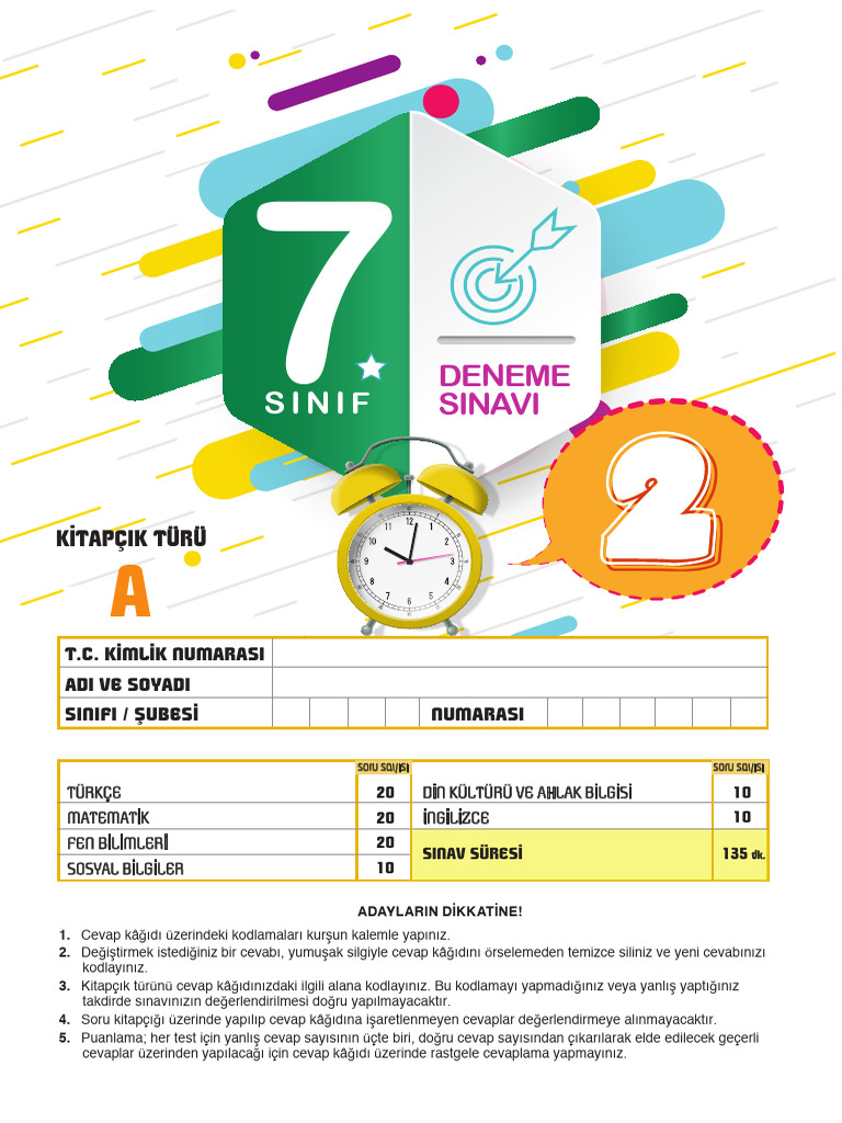 7 Kurumsal Deneme 2 (A) (FEN) | PDF