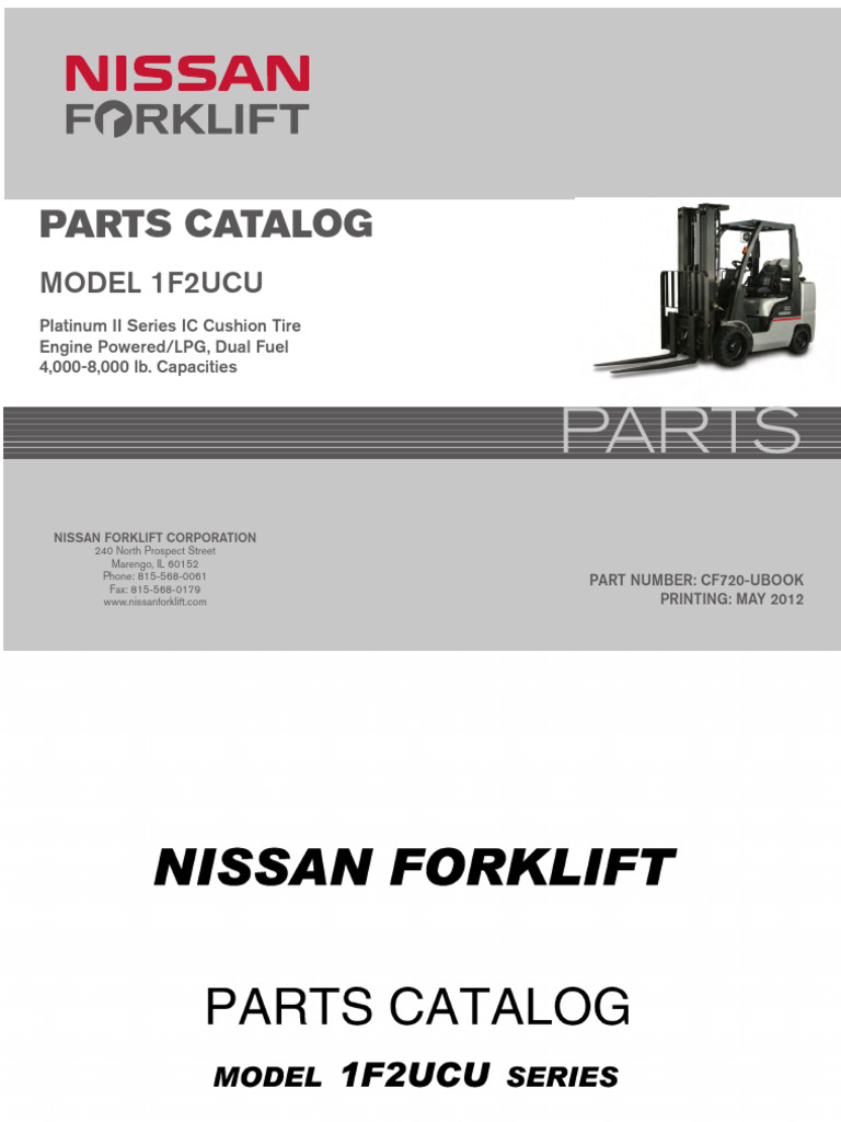 Nissan Forklift Parts Catalog CF720-UBOOK | PDF