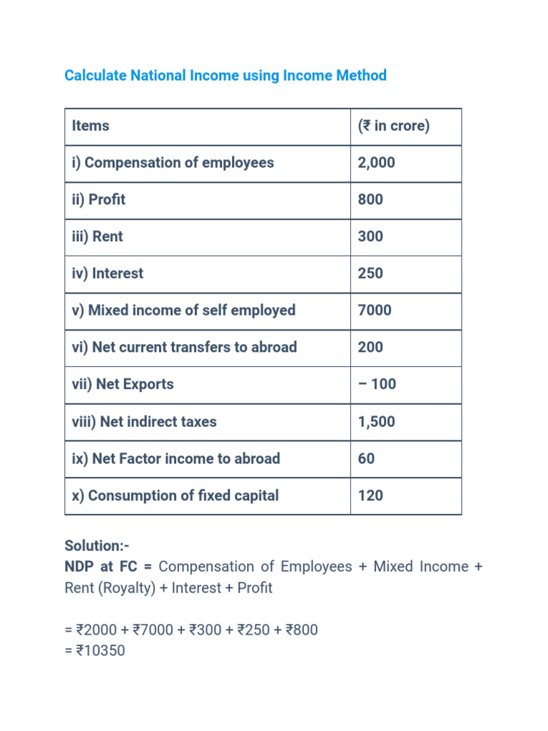 National Income Calculation Guide | PDF