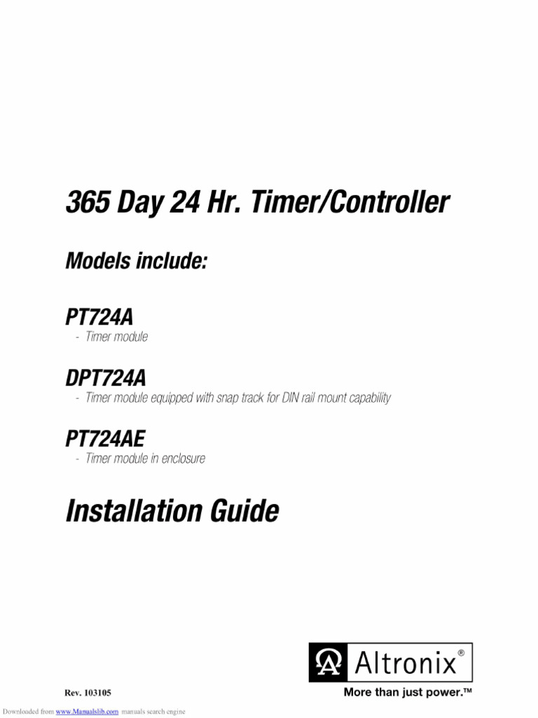 Altronix - Timer 724 | PDF