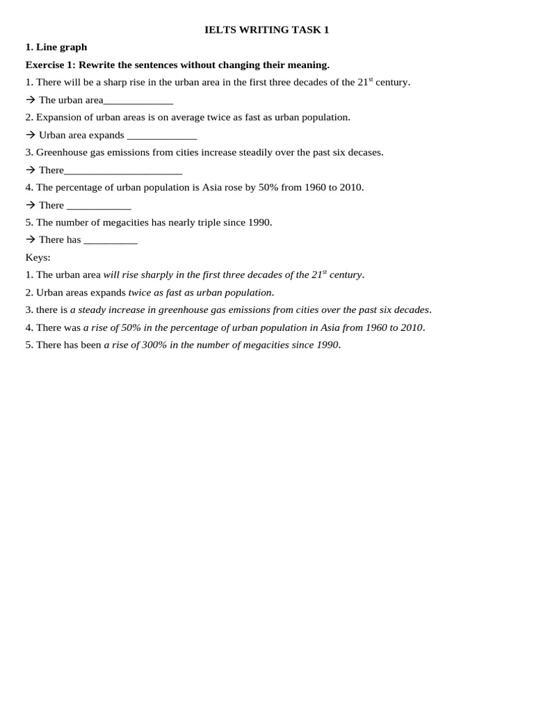 Ielts Writing Task 1 | PDF