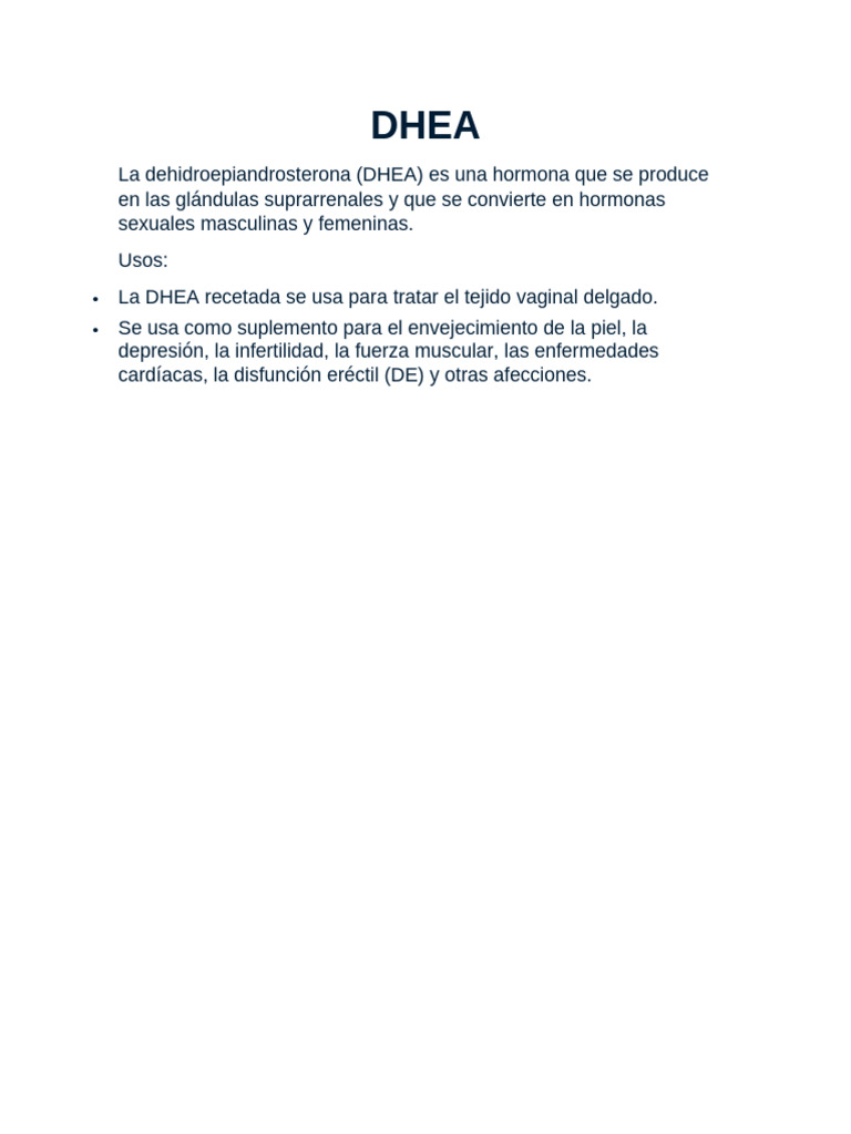 DHEA | PDF