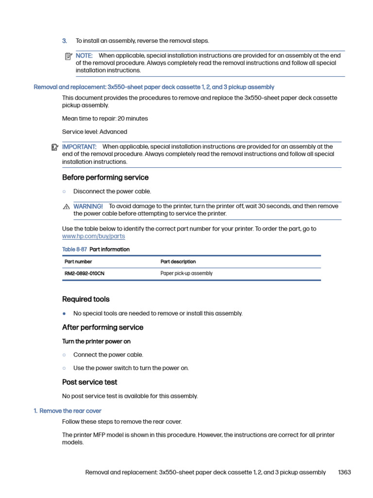 Printer Assembly Replacement Guide | PDF | Electrostatic Discharge | Manufactured Goods
