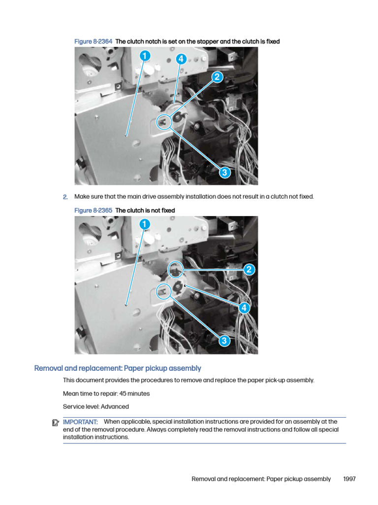 Paper Pickup Assembly Replacement Guide | PDF | Electrostatic Discharge ...