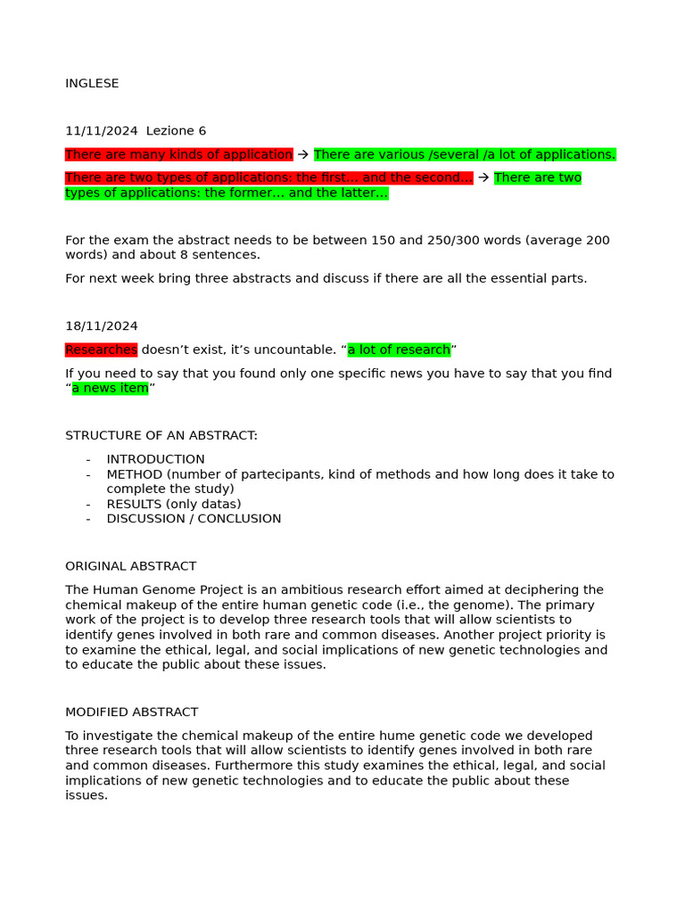 Abstract Writing and Research Structure Guide | PDF | Genetic ...