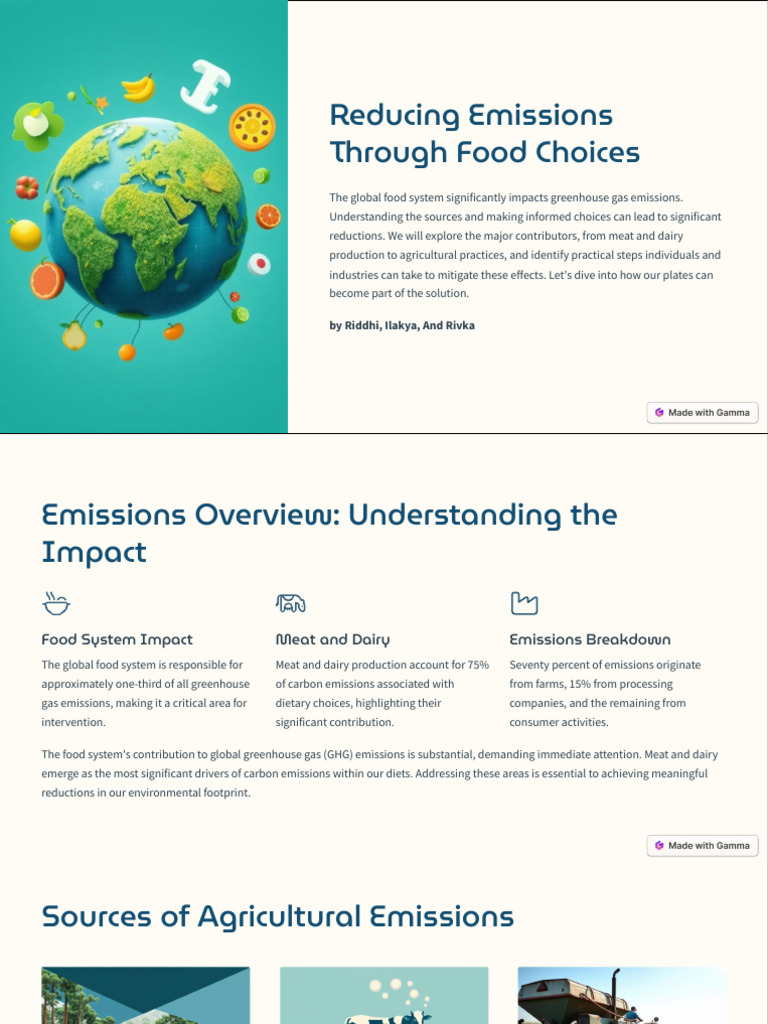 Reduce Emissions with Food Choices | PDF | Agriculture | Meat