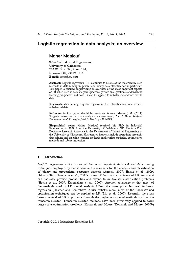 Logistic regression | PDF | Support Vector Machine | Linear Regression Logistic regression | PDF | Support Vector Machine | Linear Regression