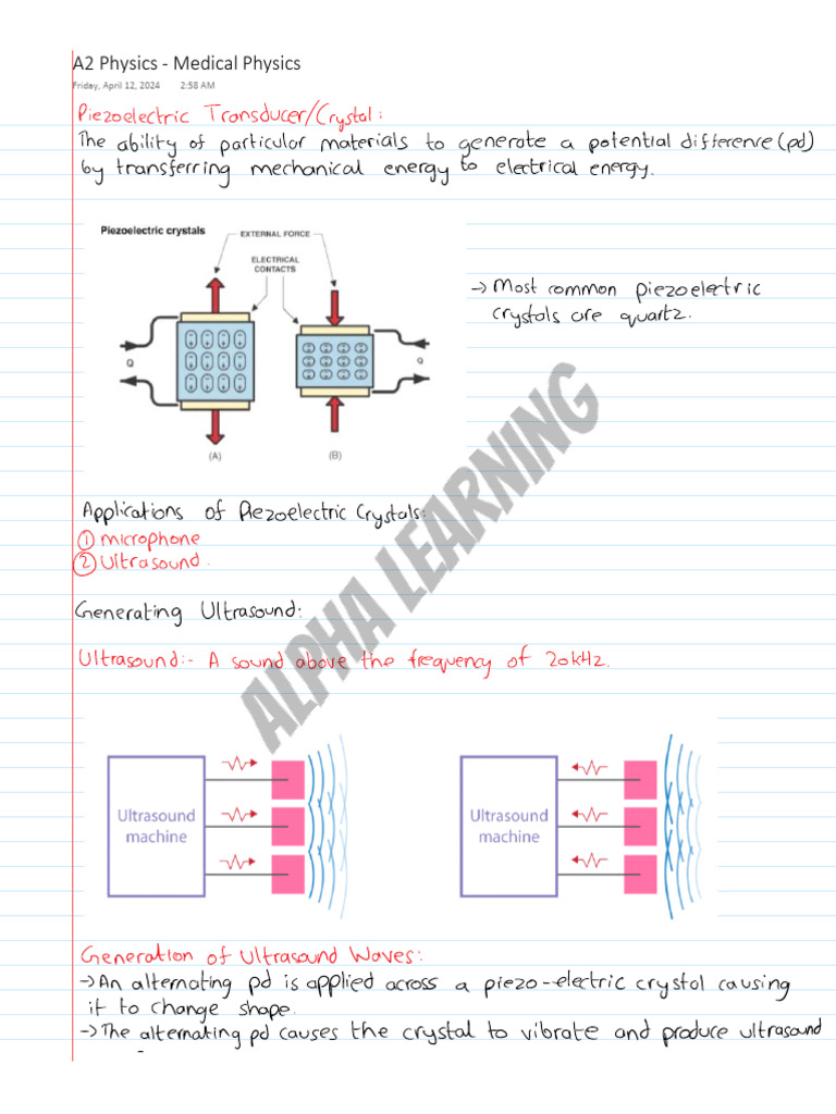A2 Physics - Medical Physics - Watermark | PDF