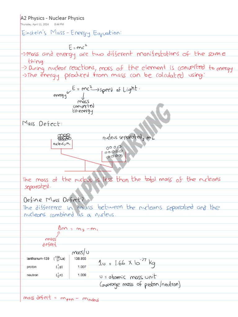 A2 Physics - Nuclear Physics_watermark | PDF