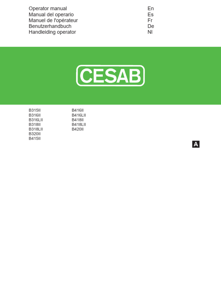 Manual Operario - b315 420ii - A 8efbt15 20 | PDF | Truck | Forklift