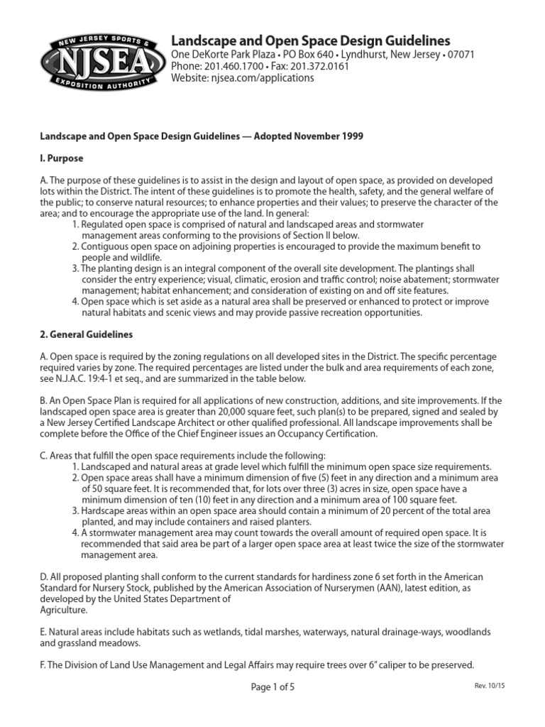 Landscape Open Space Guidelines | PDF | Parks | Trees