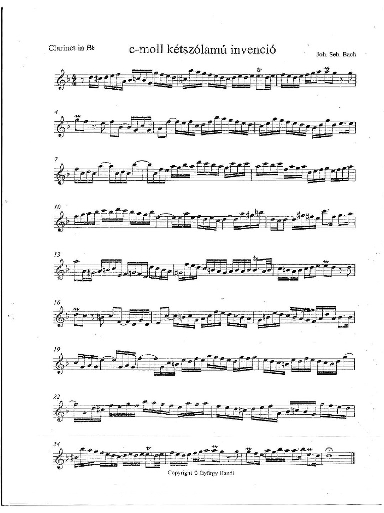 Bach C Moll Invention | PDF