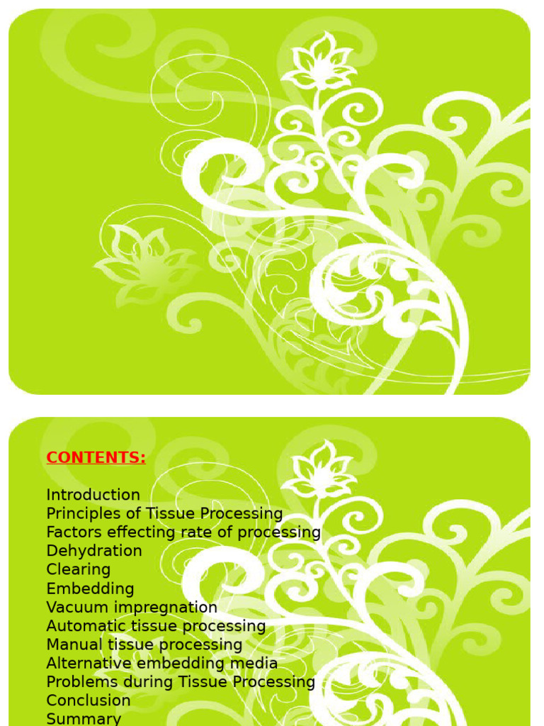 Tissue Processing Techniques Explained | PDF | Fixation (Histology ...