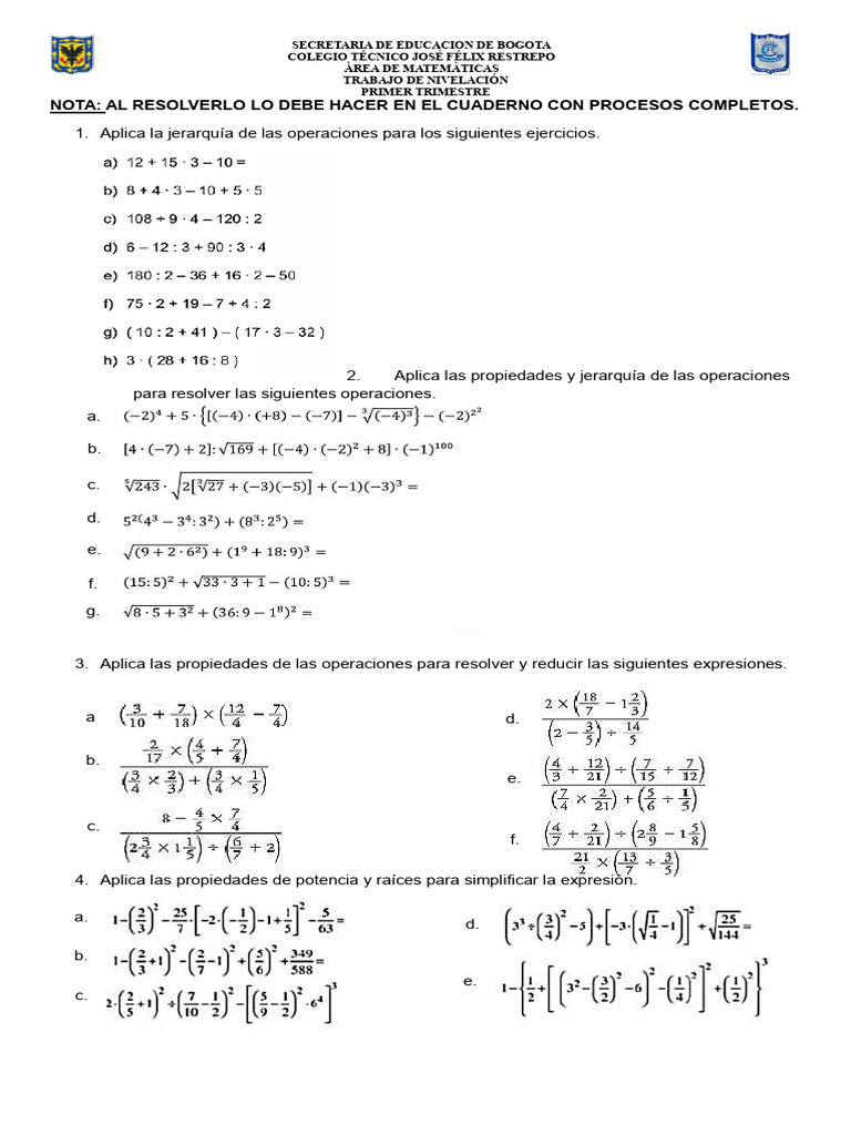 NIVELACI-N DE PRIMER TRIMESTRE 903 | PDF