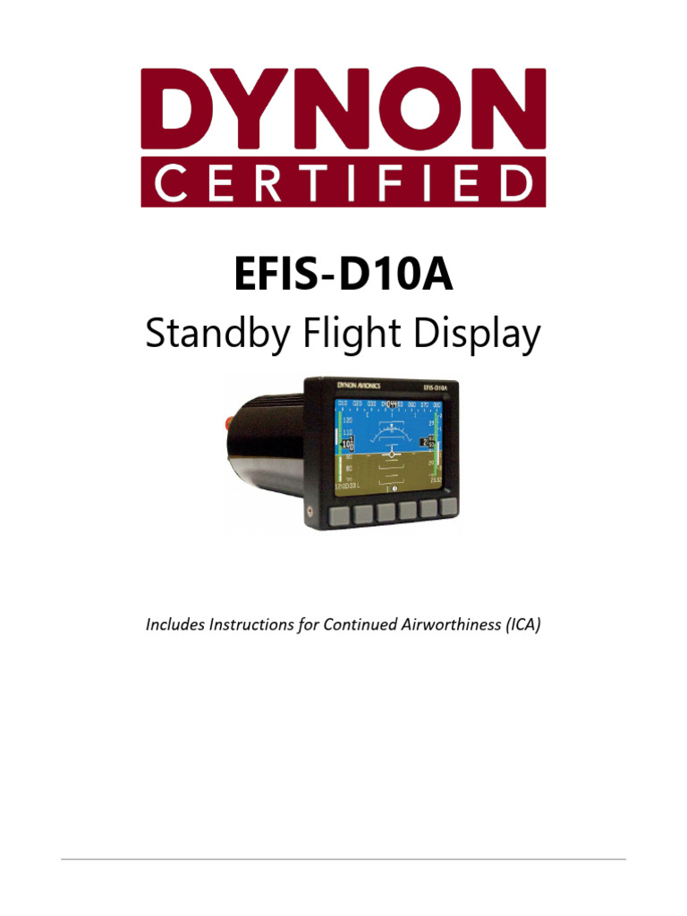 EFIS-D10A Installation Maintenance Manual Rev E | PDF | Electrical Connector | Menu (Computing)