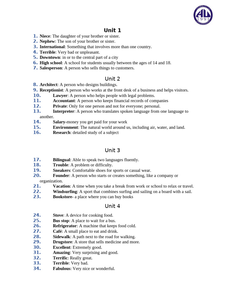 Updated Glossary x Dia k 1 | PDF