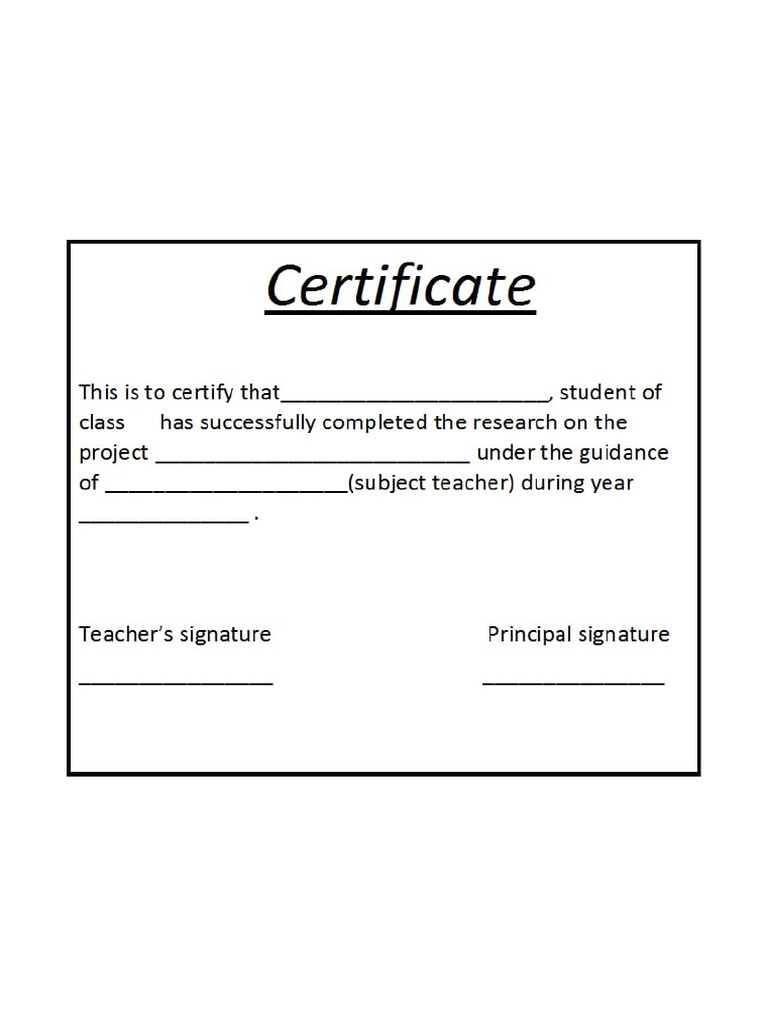 Certificate | PDF