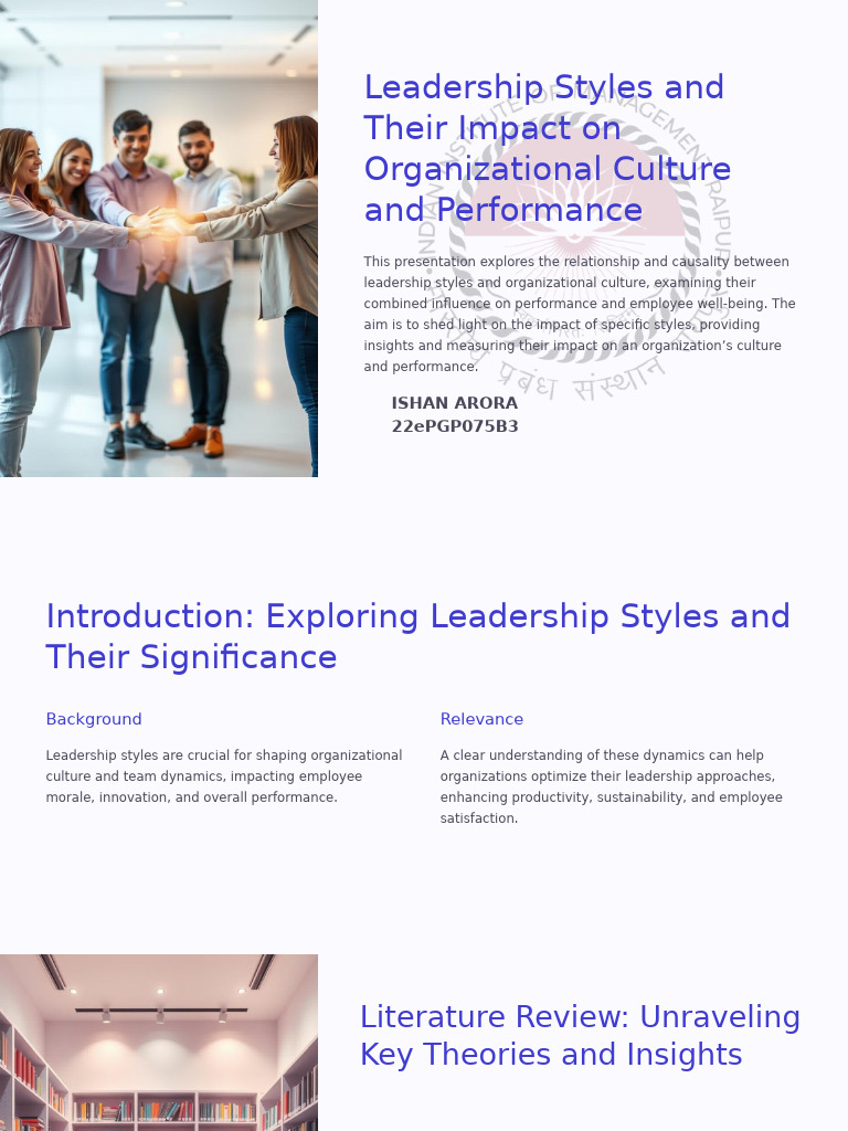 Leadership Styles' Impact on Culture | PDF | Leadership | Survey Methodology
