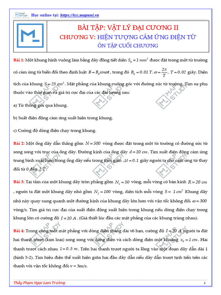 Bai Tap - On Tap Chuong5 1730777799421 | PDF