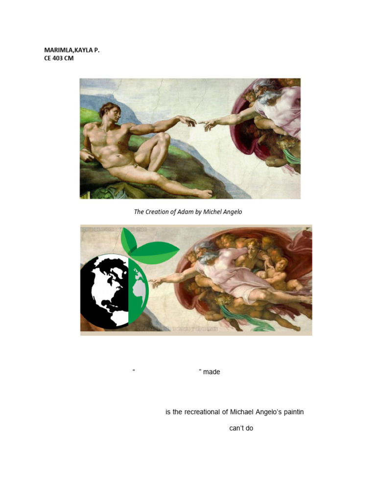 Recreation of The Creation of Adam | PDF