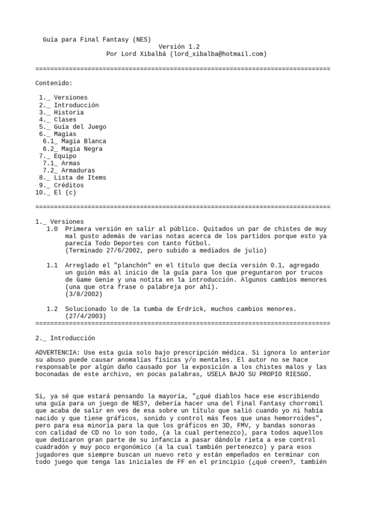 Final Fantasy | PDF