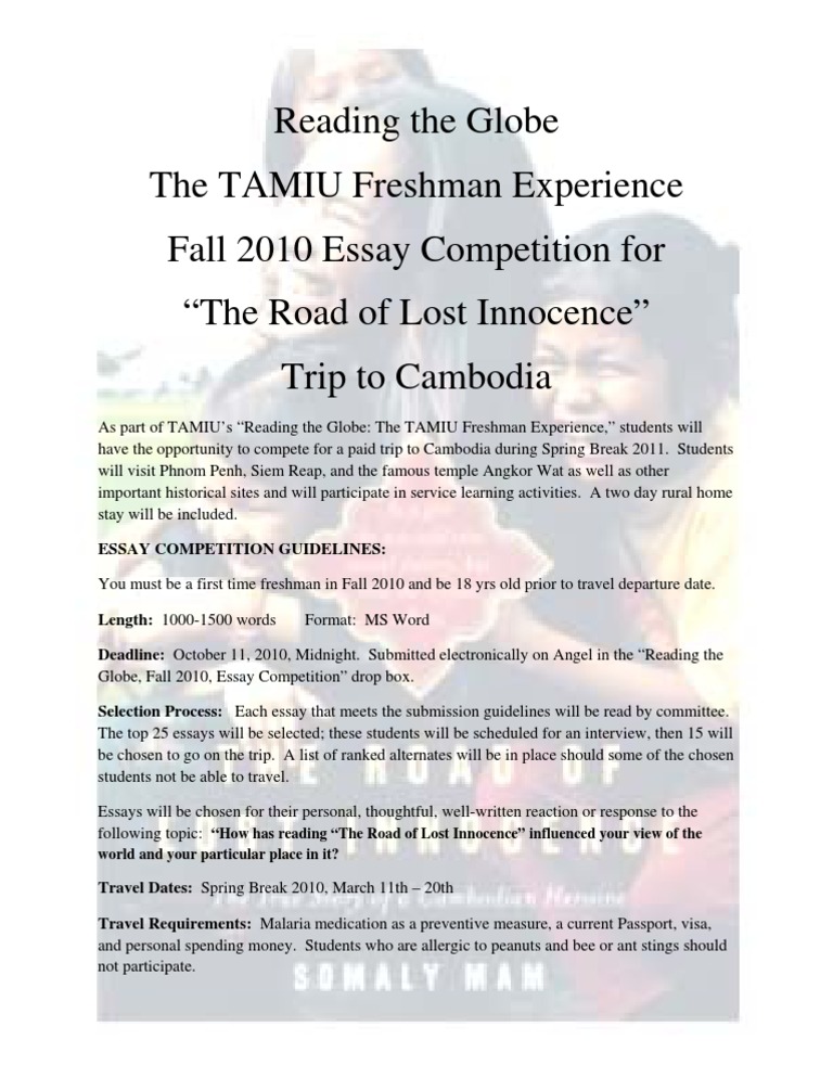 Cambodia Essay Competition Details | PDF | Travel