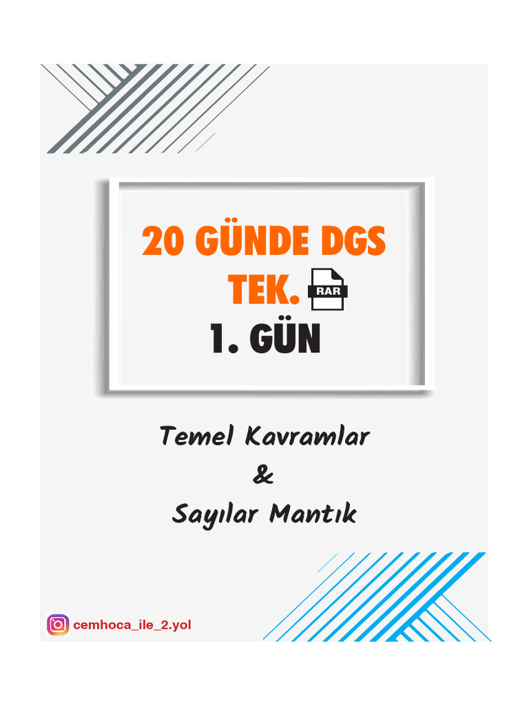 Matematik Temel Kavramlar - Sayılar Mantık | PDF