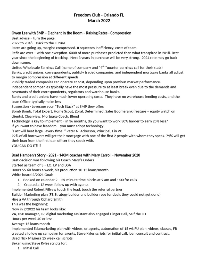 Freedom Club Mortgage Insights 2022 | PDF | Storytelling | Mortgages