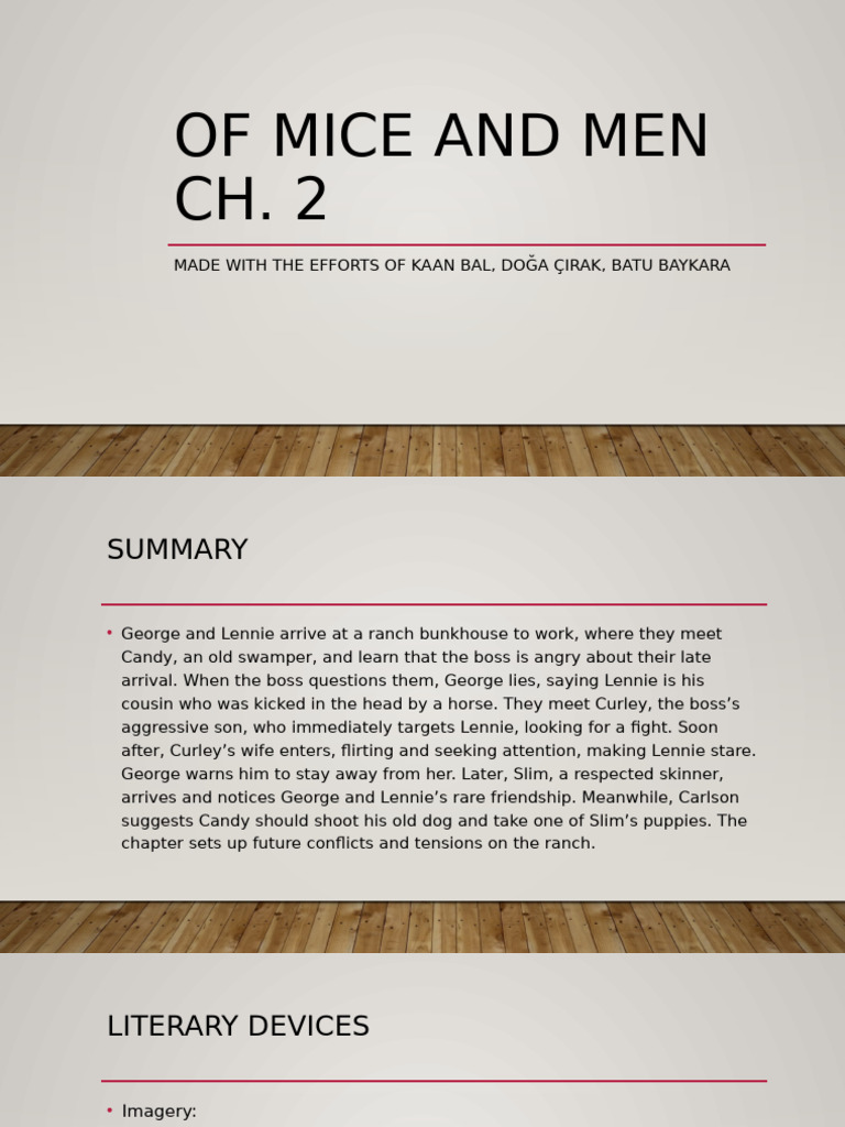 Of Mice and Men Chapter 2 | PDF